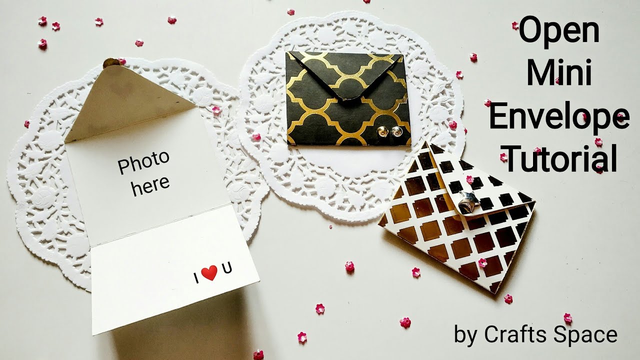 Opening Mini Envelope Tutorial | Cards for Explosion Box | Scrapbook ...