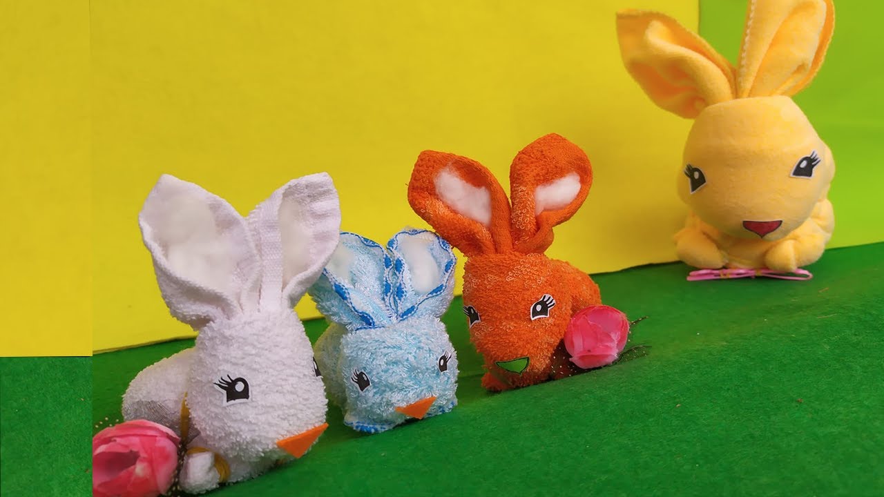 DIY : How to make a Bunny from towel and paper | DIY crafts rabbit ...