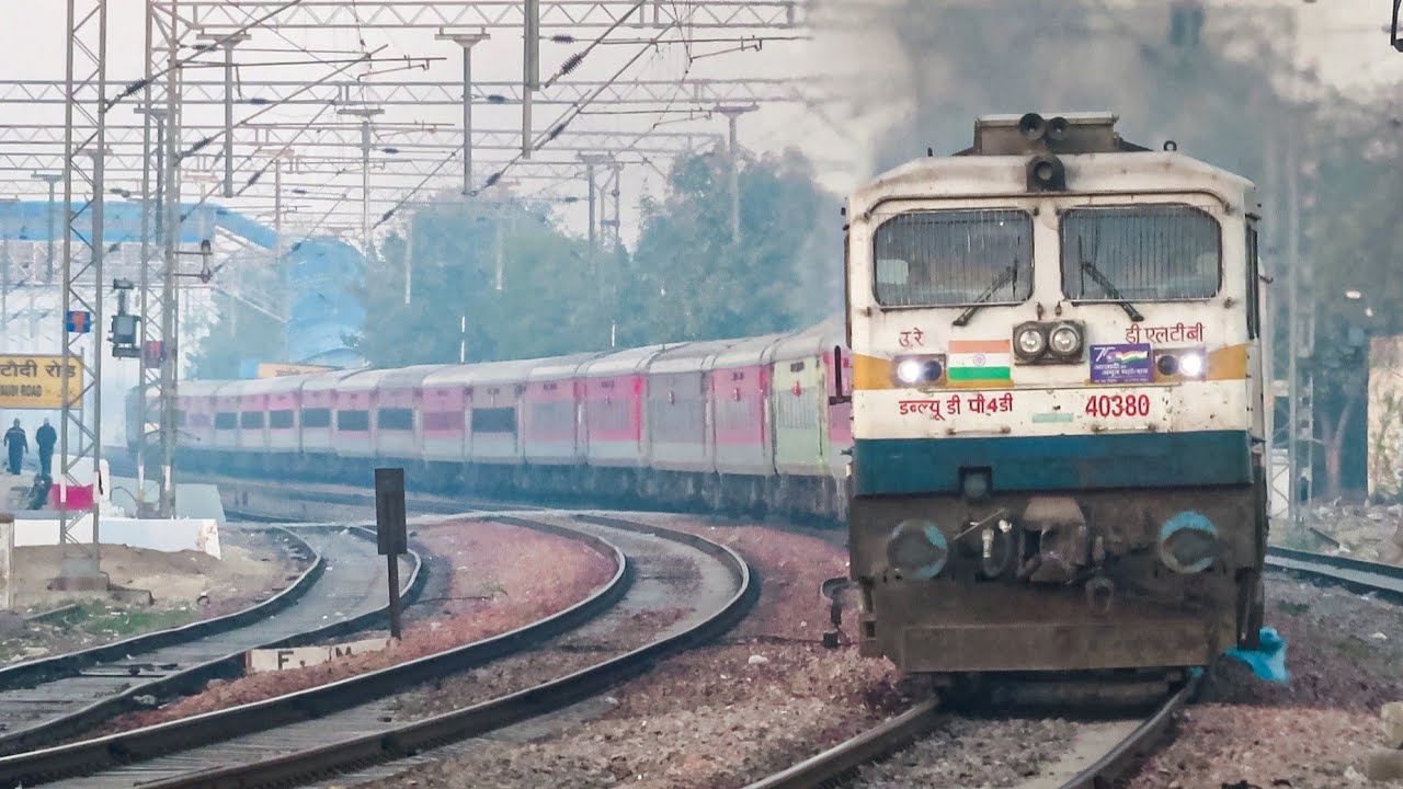 Diesel Train On Curve - LHB Train With Diesel Locomotive - Indian ...