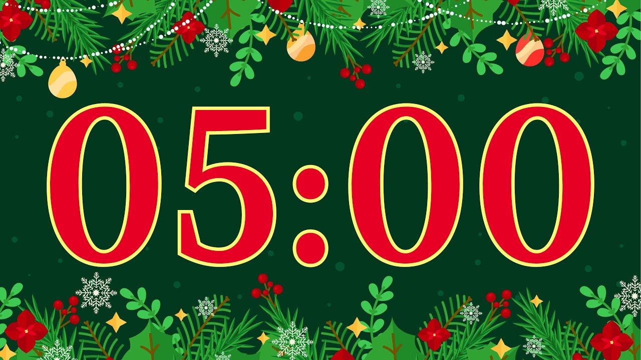 5 minute timer christmas with alarm 🎵⏰ - YouTube