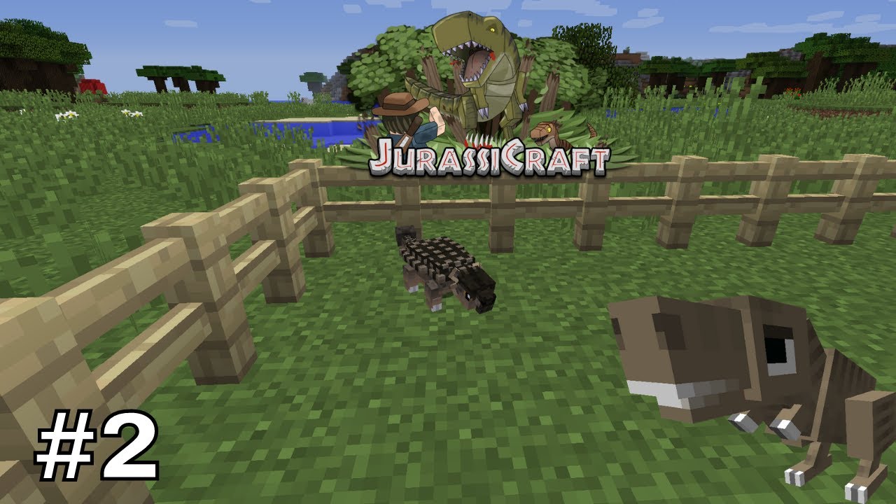MON PREMIER DINOSAURE SUR MINECRAFT!!!!jurassic craft #2 - YouTube
