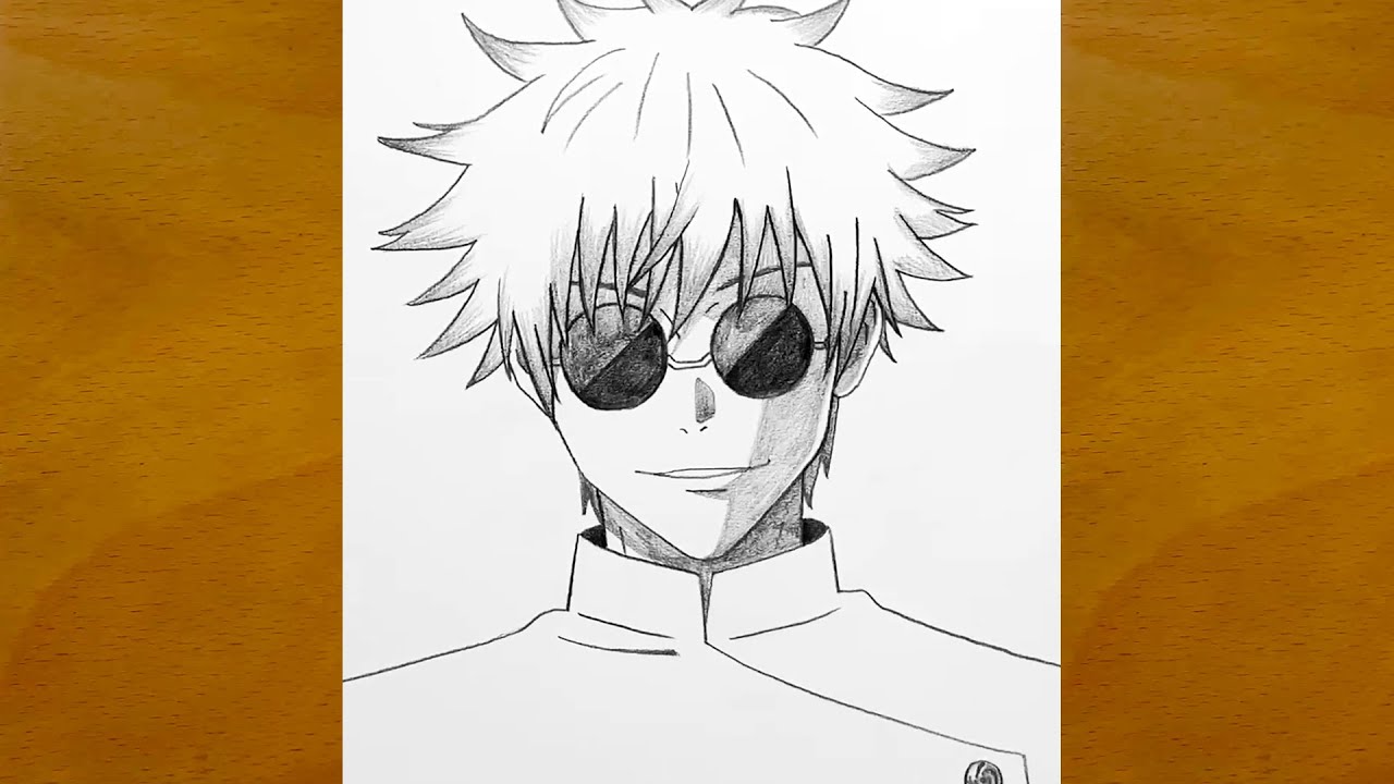 How to Draw Gojo Satoru || Anime Pencil Sketch || Jujutsu Kaisen ...