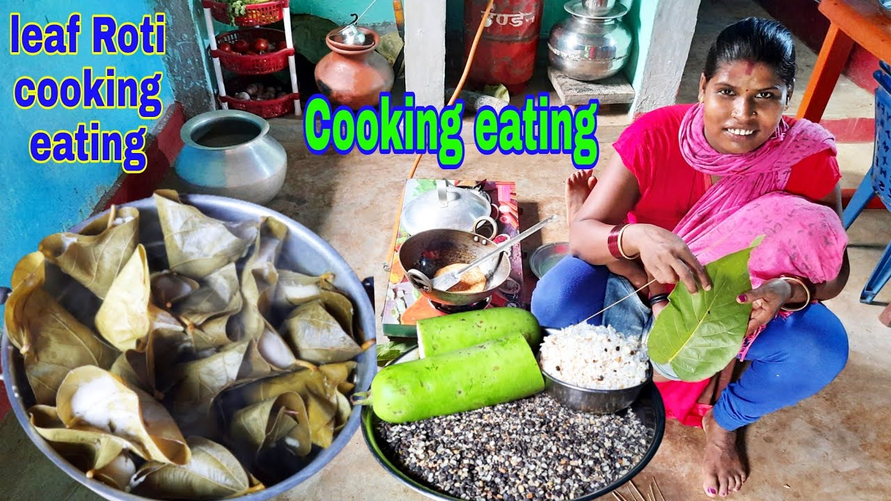 Leaf roti cooking | black gram rice mixid roti recipe | Leaf roti ...