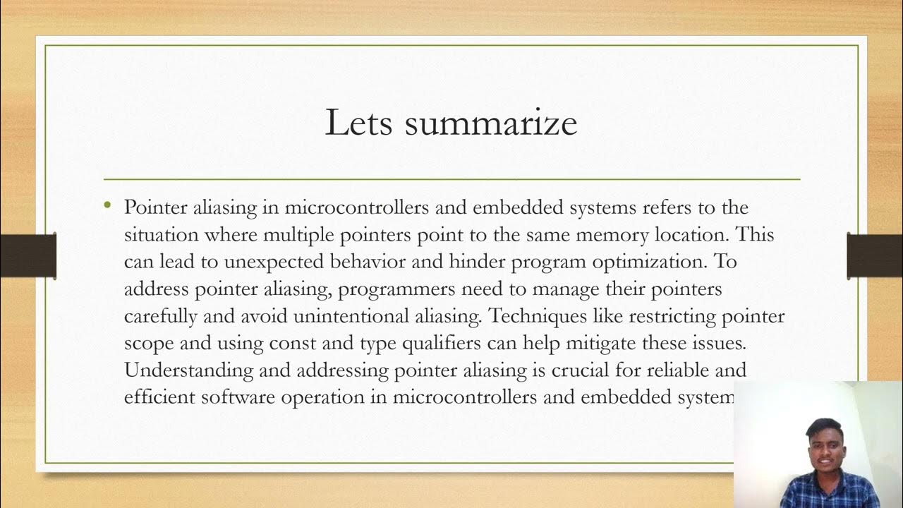 Pointer Alising Microcontroller And Embedded System Youtube