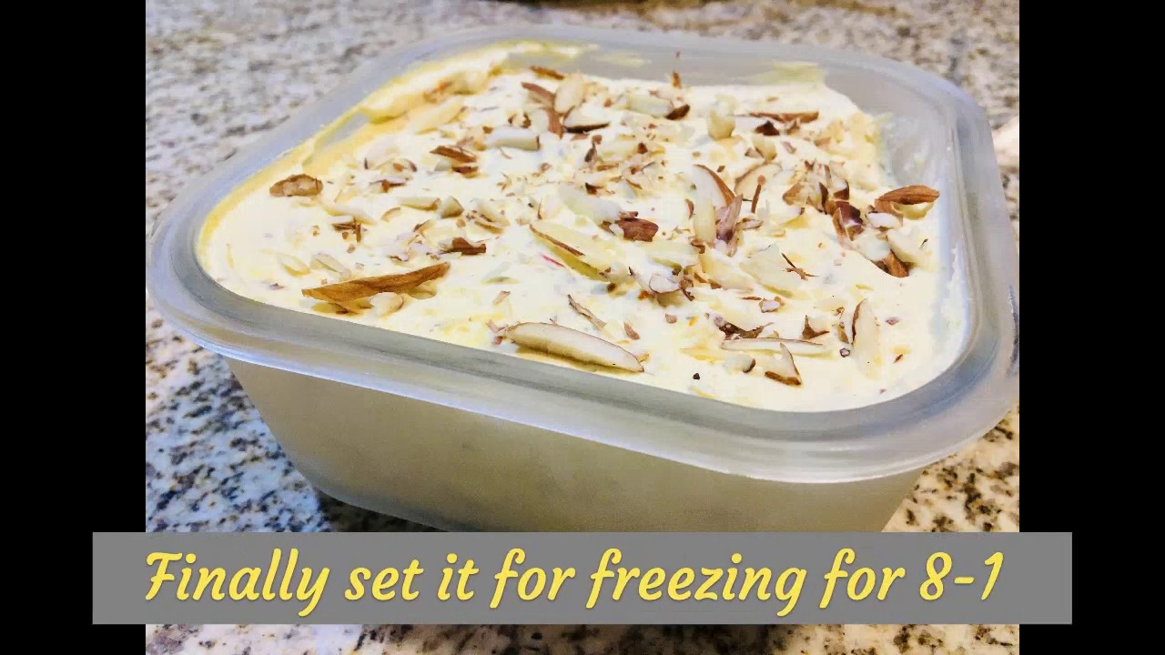 Quick and healthy Kesar Badam Ice cream - YouTube