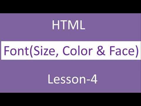 HTML_05 font tag | html font color | html font size | html font face ...