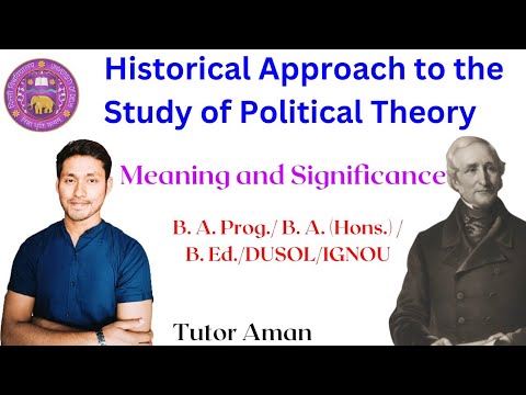 Historical Approach to the Study of Political Theory I Meaning and ...