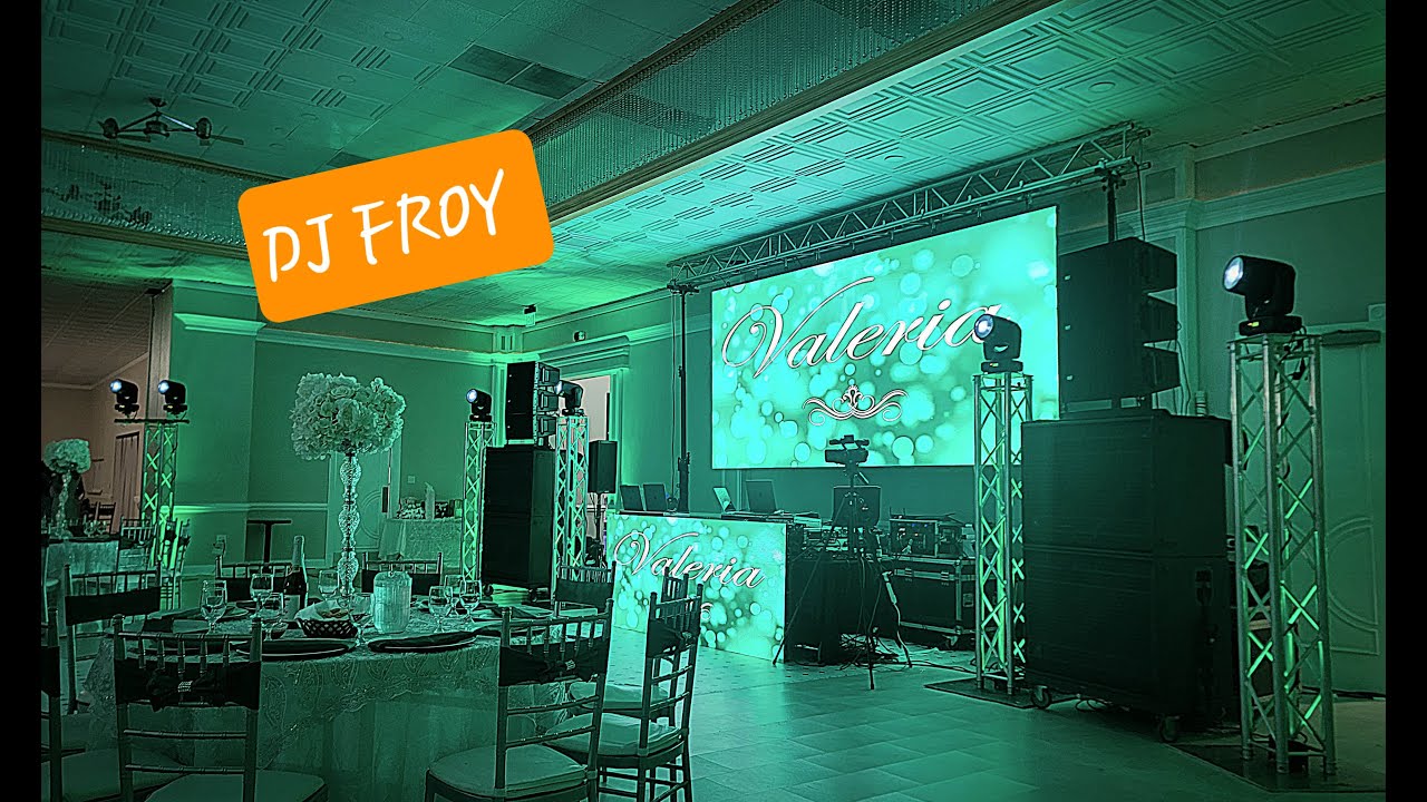 Dj gig log Quinceañera Green decoration Dj Froy DJ Carlos DJ Victor crazy - YouTube