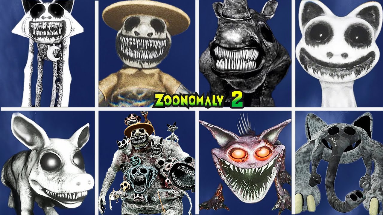 Zoonomaly 2 - All Jumpscares vs Zoo boss rhino - YouTube