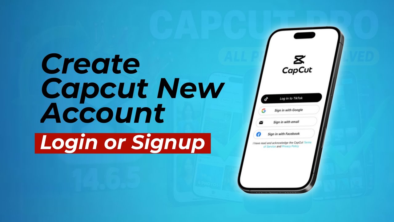 How to Create Capcut account | Capcut me Login kaise kre | Capcut ...