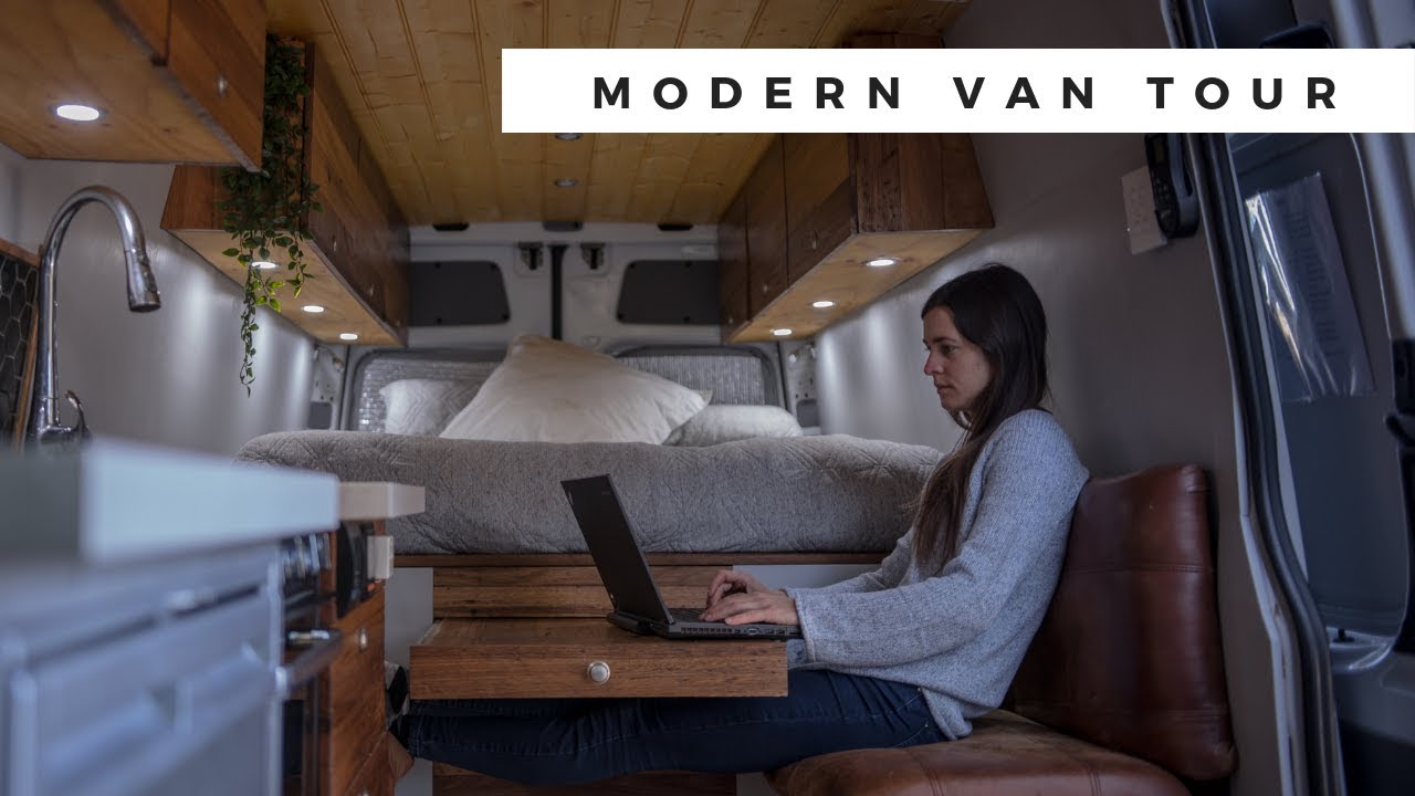 VAN TOUR | MODERN DIY SPRINTER CAMPERVAN CONVERSION - YouTube