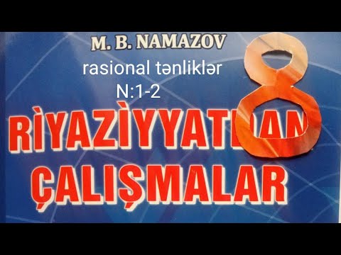 rasional tənliklər N :1-2 namazov çalışmalar 8 ci sinif