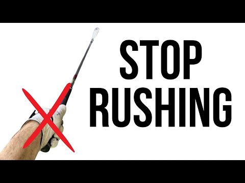 Stop Rushing the Downswing and Swing Through - YouTube
