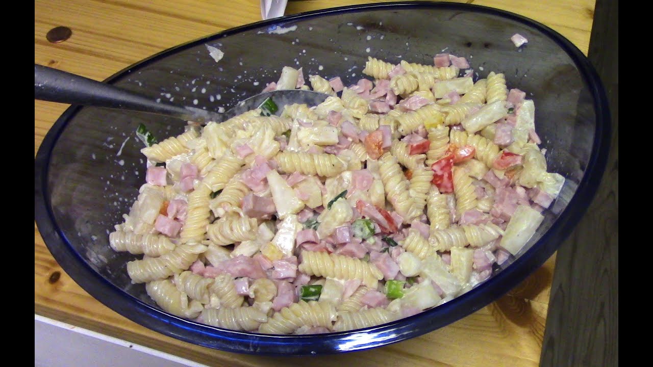 How to make a Ham and Pineapple Pasta Salad - YouTube