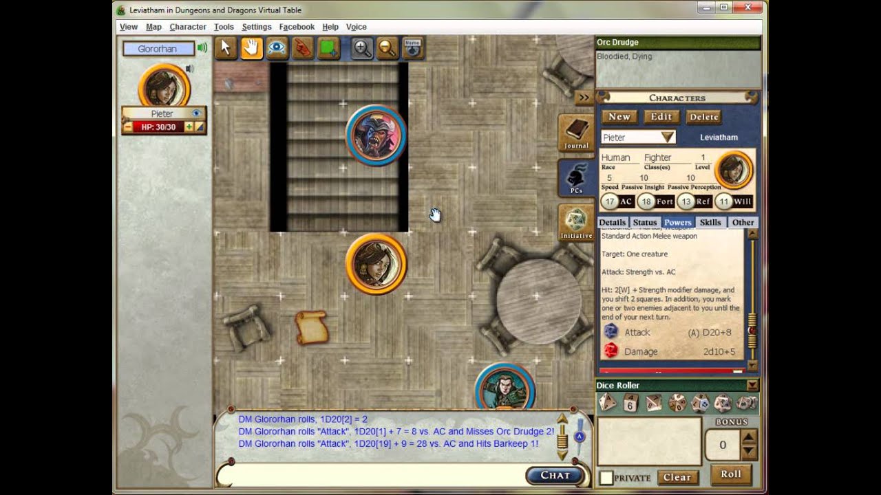 Dungeons & Dragons Virtual Table demo - YouTube