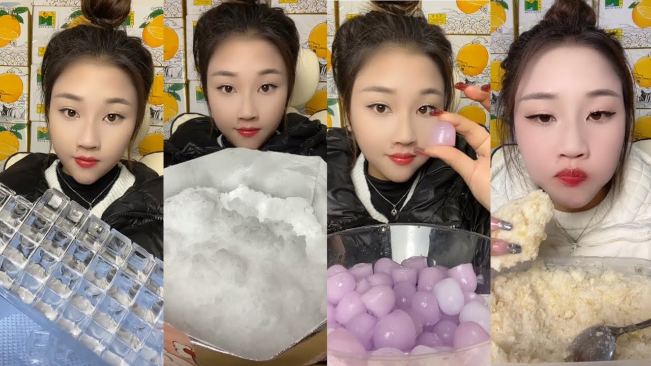 SOLO LZM | CRUNCHY IGLOO ICE | CLEAR CUBES ICE AND YELLOW SHAVED ICE #iceeating #asmr #asmrice ...