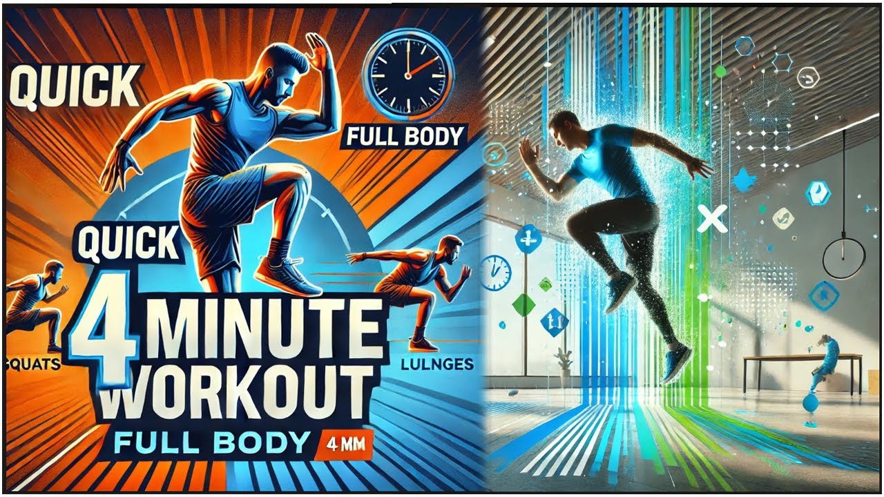 Quick 4-Minute Full Body Workout - Perfect for Busy Days/ #Quick ...