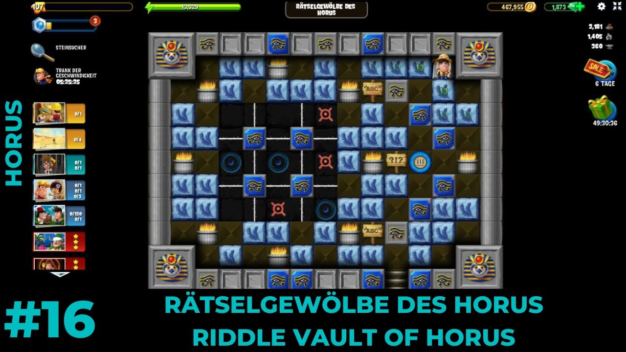 Rätselgewölbe des Horus | Riddle Vault of Horus | Horus | DIGGYS ...