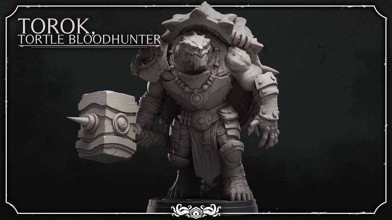 Torok, The Tortle Bloodhunter Miniature Turntable - YouTube
