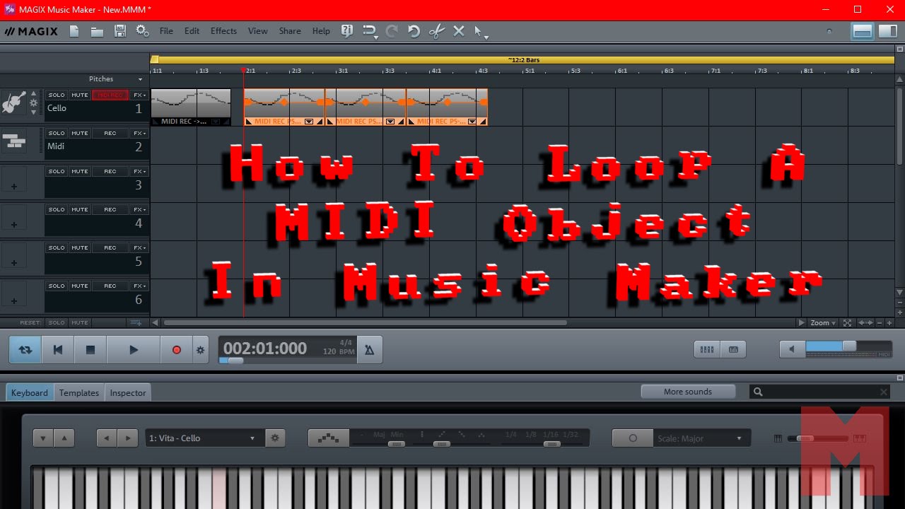 How To Loop A MIDI Object In Music Maker [Short Tutorial] - YouTube