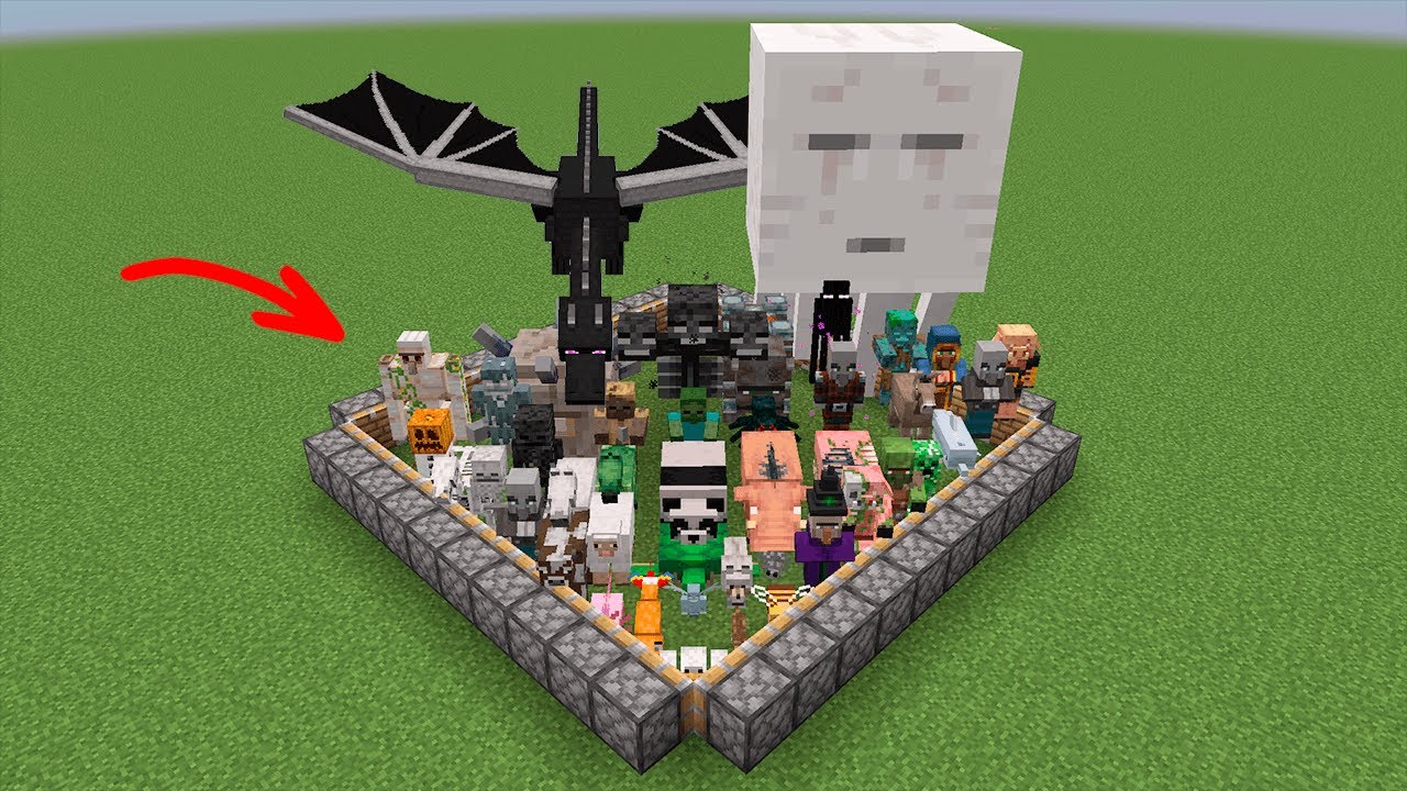 all minecraft mobs combined - YouTube