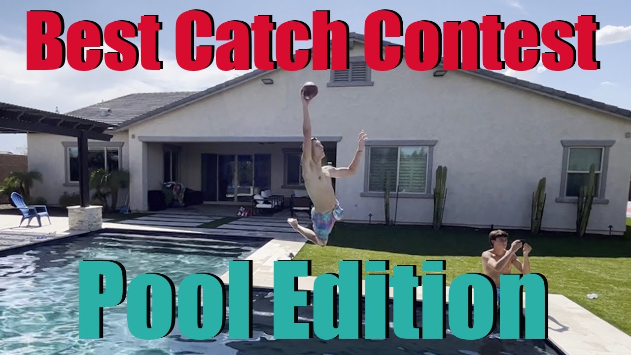 The Lunch Table NFL Best Catch Competition! (Pool Edition!) - YouTube