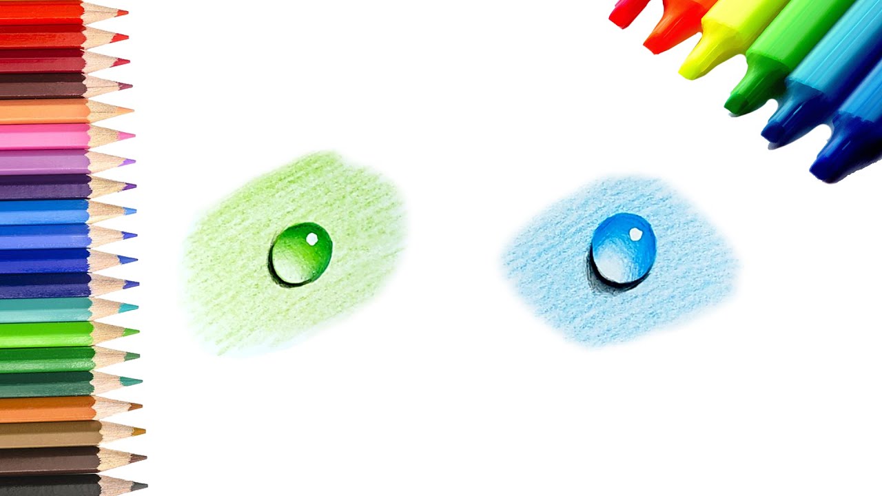 How to Draw Water Drop :Easy Pencil Color Drawing for Beginners - YouTube