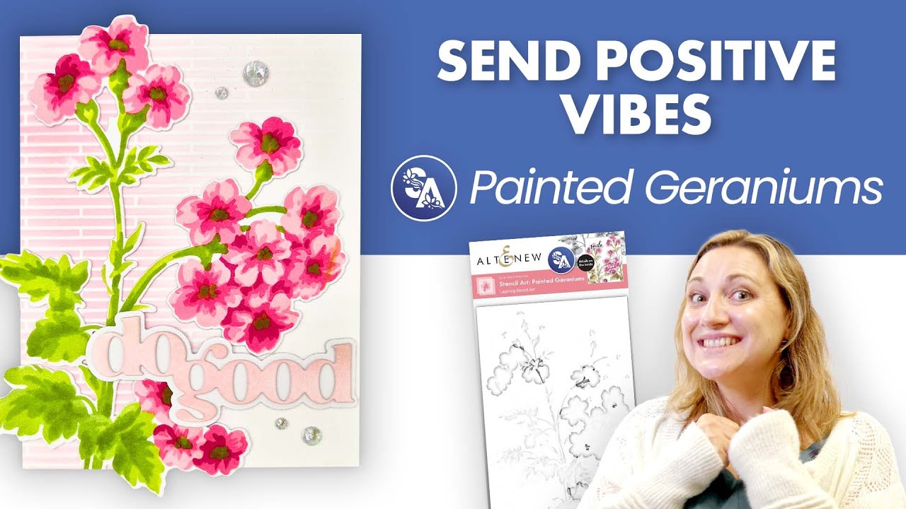 DIY Stencil Art Made Easy! | Stencil Art: Painted Geraniums - YouTube