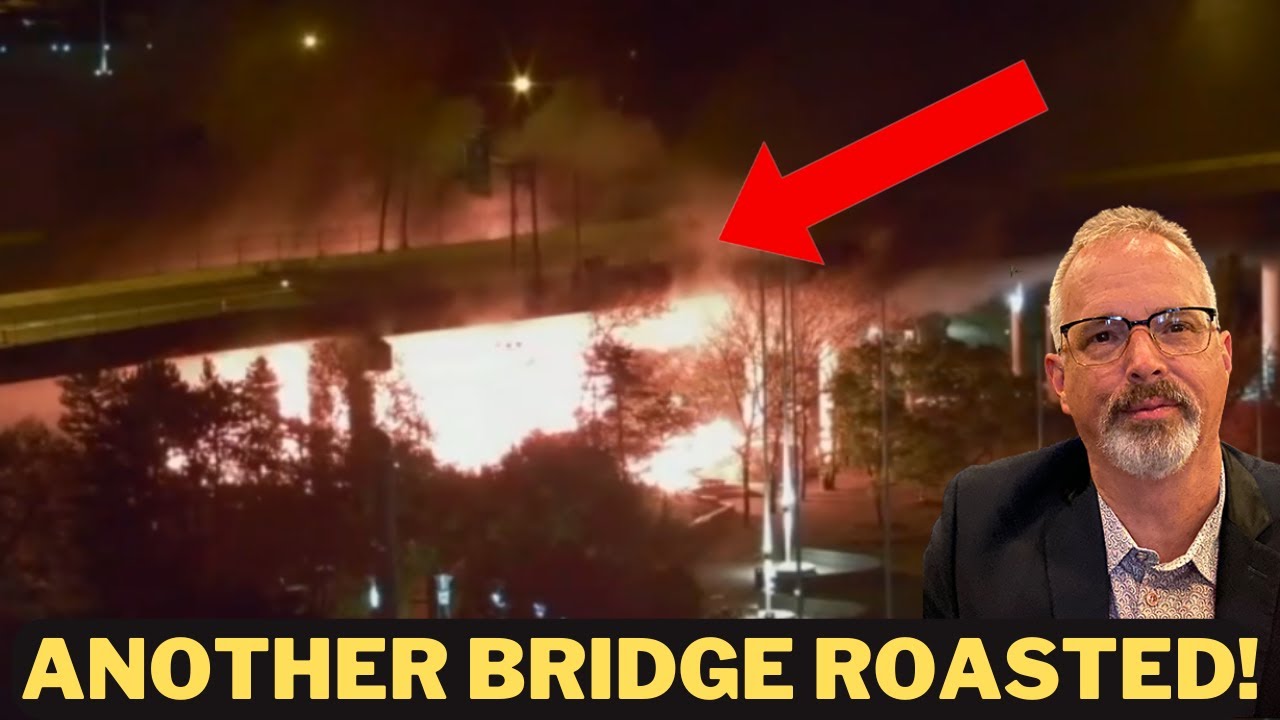 Big Mac Bridge Fire in Cincinnati Ohio - YouTube