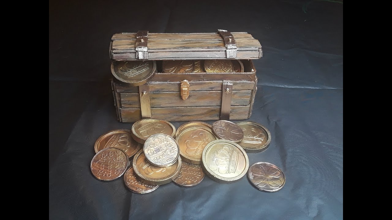 Make a Treasure Chest and Gold Coins DIY - YouTube