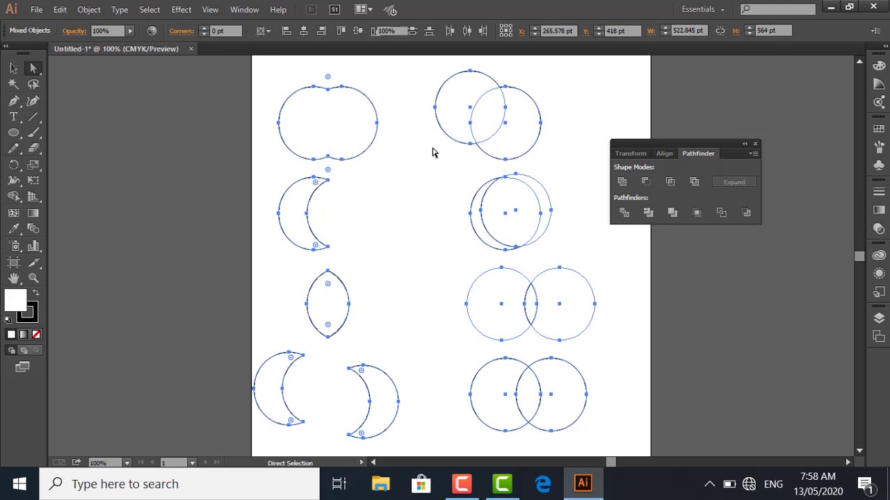 Pathfinder Tool in Illustrator | Graphic Designing Tutorials ...