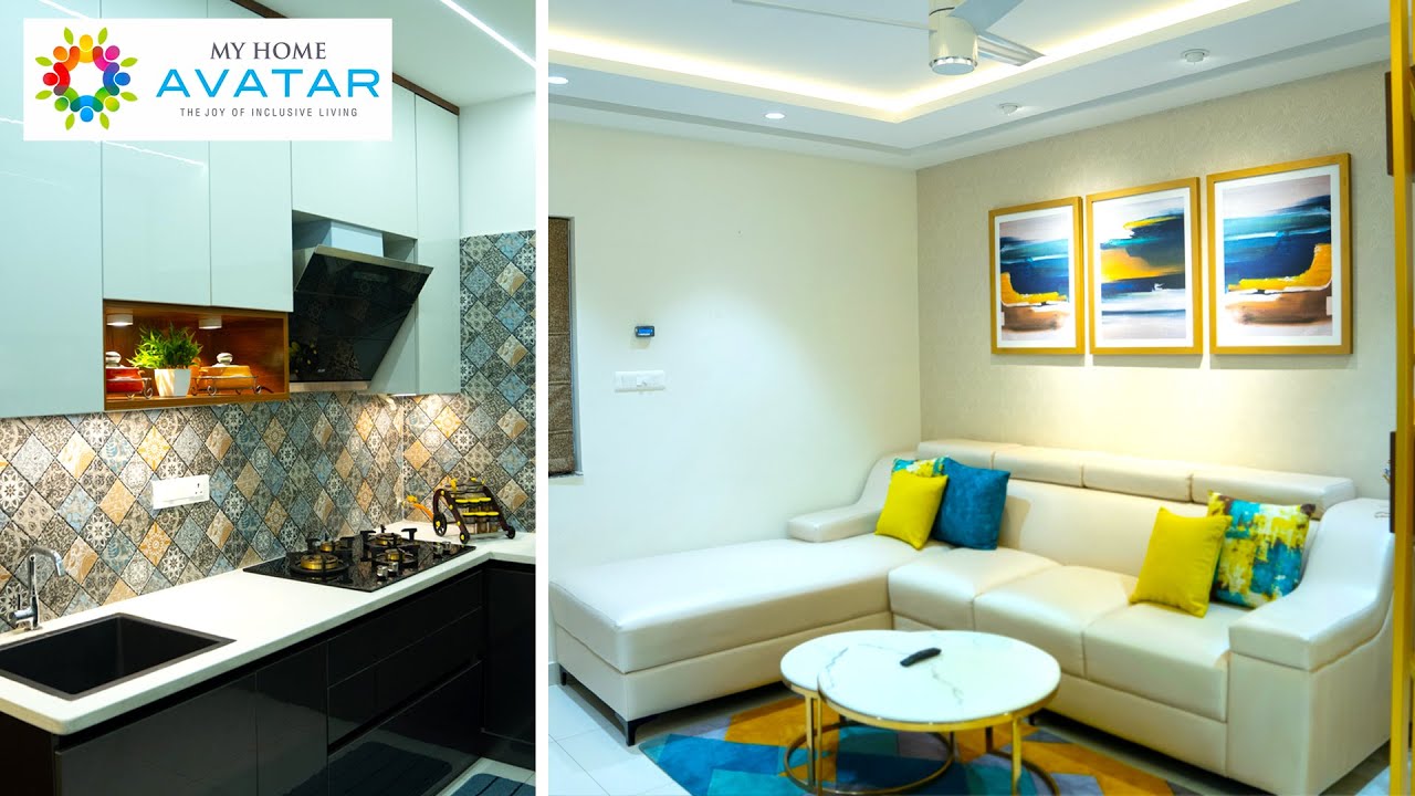 My Home Avatar | Luxury 3 BHK flat interior | HYD | Home Interior ...