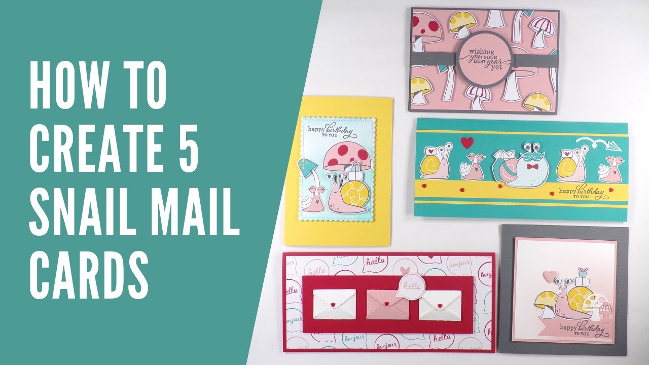 5 ways to create greetings cards with the Snail Mail patterned papers ...