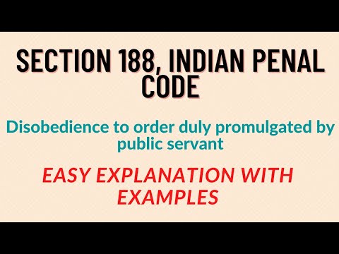 Section 188, IPC - YouTube