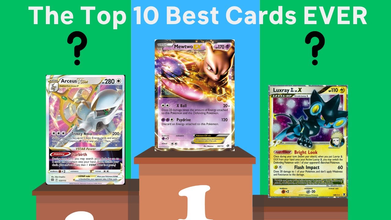 The Top 10 Pokémon Cards of ALL TIME - A Walk Through Pokémon History ...