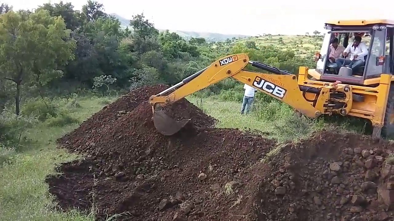 3dx JCB backhoe digging - YouTube
