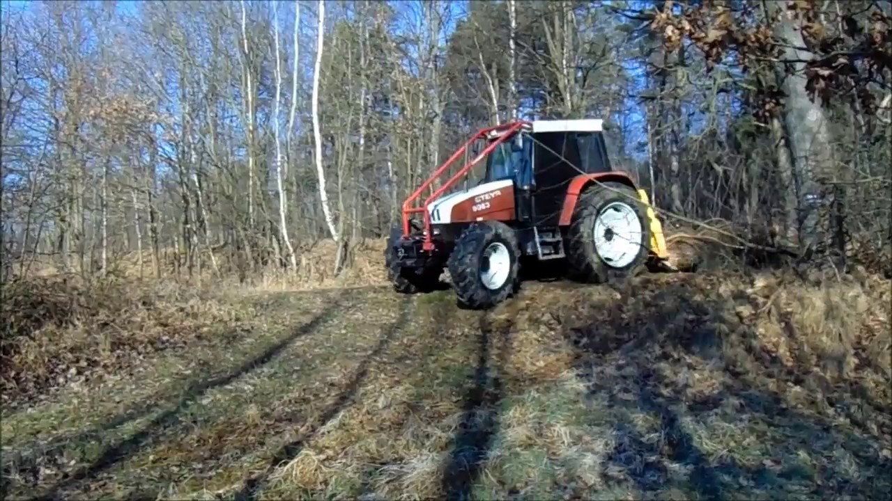 Zrywka Drewna 2017 ㋡ Steyr 9083/Uniforest 55H ㋡ Agro-Małopolska - YouTube
