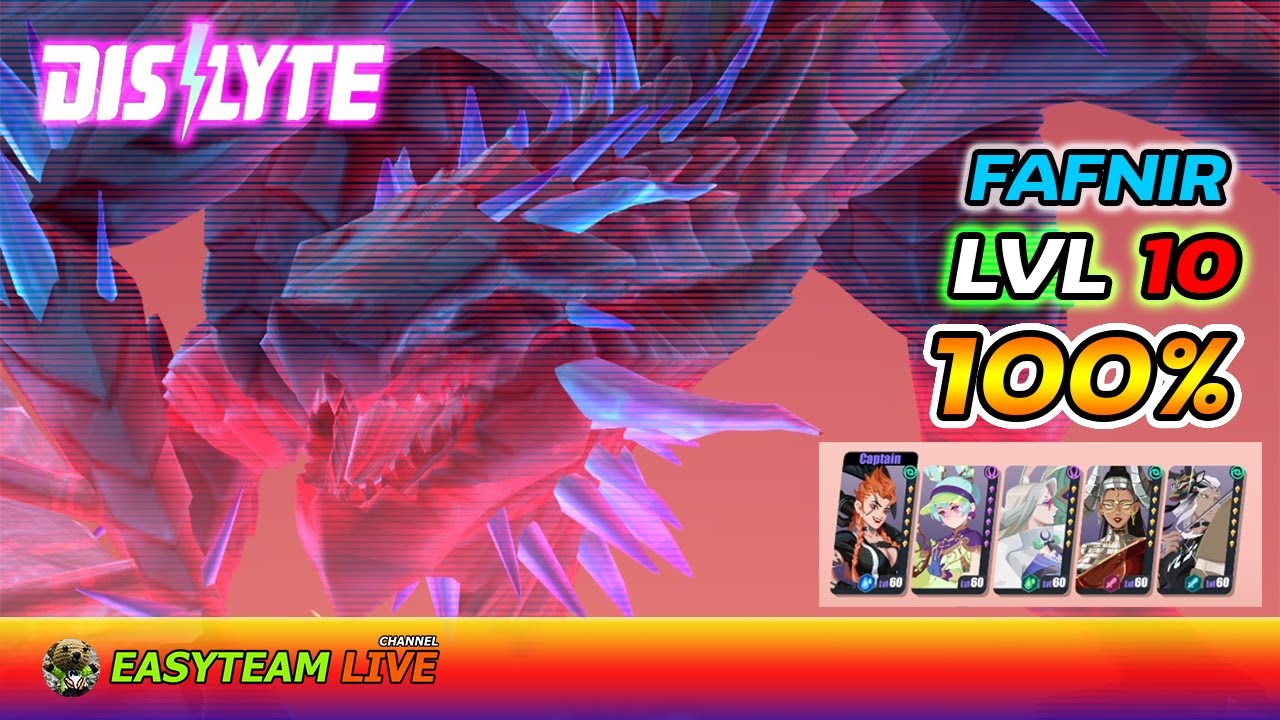 Dislyte Team Auto Farm FAFNIR LVL 10 [100%] | EASY TEAM LIVE - YouTube