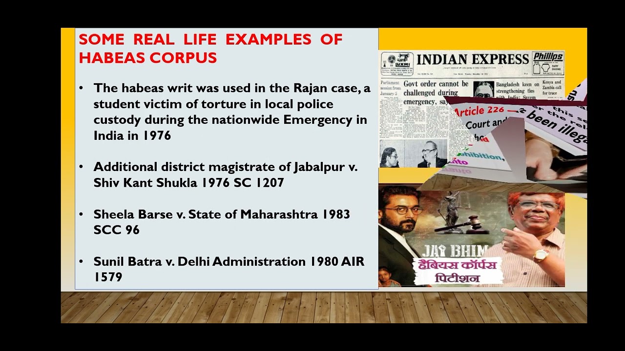 Writ Of Habeas Corpus Example