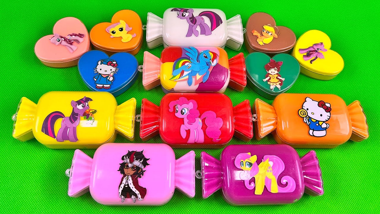 Mixing CLAY with Little Pony, MLP, Hello Kitty in BIG CANDY, Heart ...