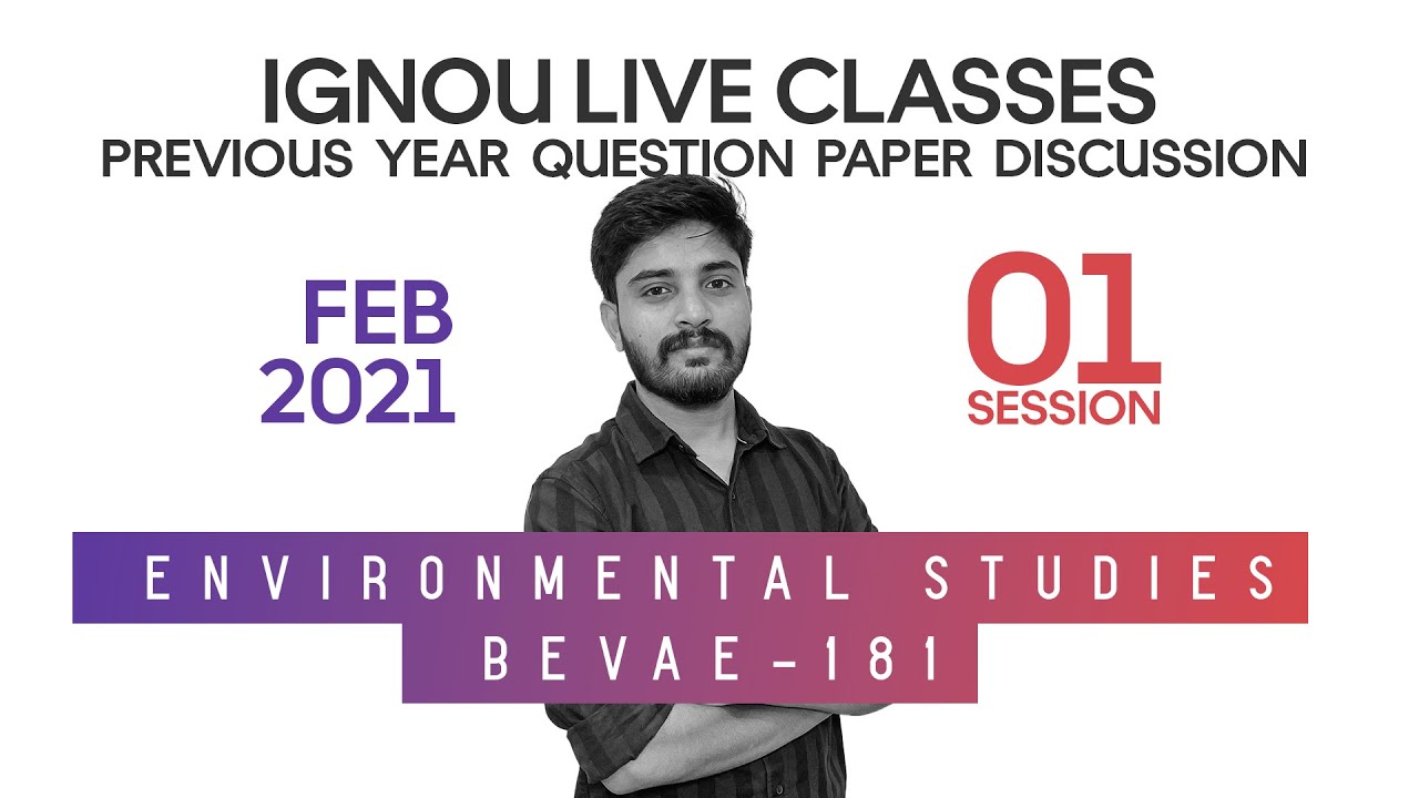 Environmental Studies- Previous Year Questions Discussion I BEVAE 181 I ...