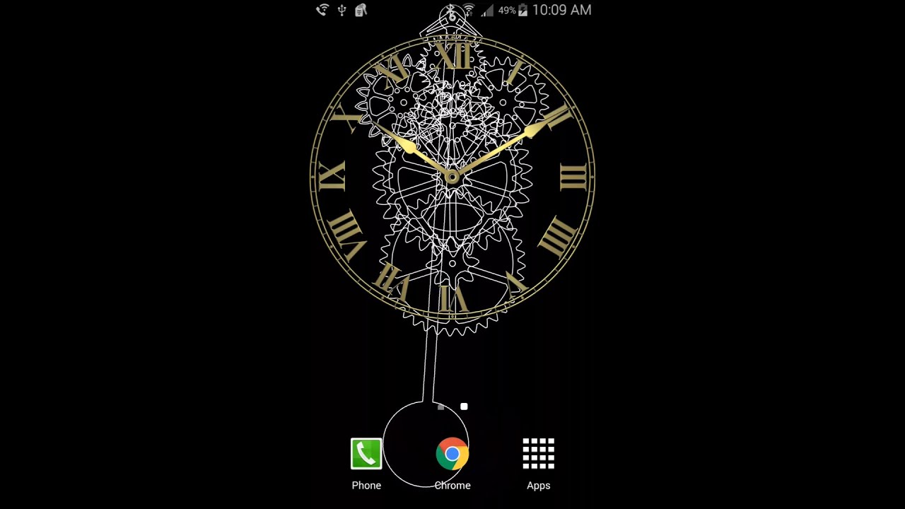 Brass Gears Clock LWP Paid - YouTube