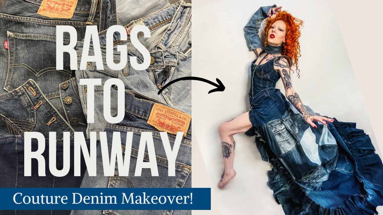 Old Jeans and Unworn Clothes Upcycle | I've Gone Denim Mad! - YouTube