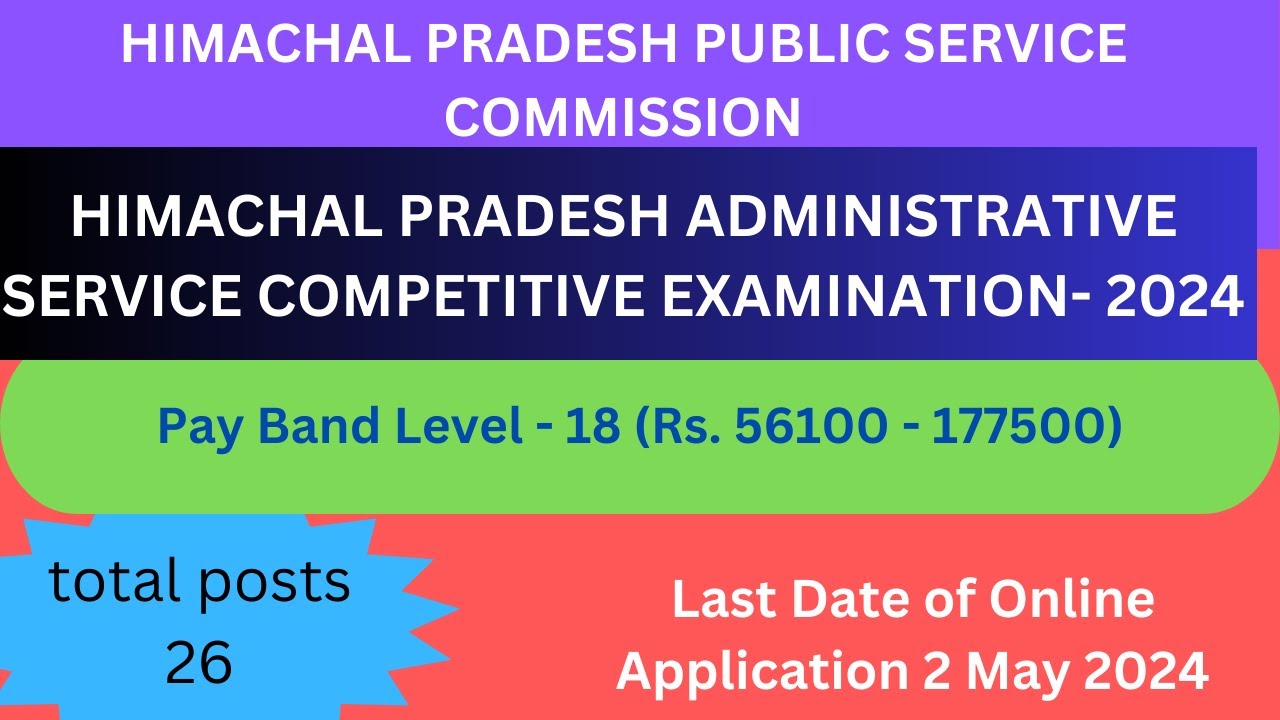 HIMACHAL PRADESH PUBLIC SERVICE COMMISSION H P ADMINISTRATIVE SERVICE ...