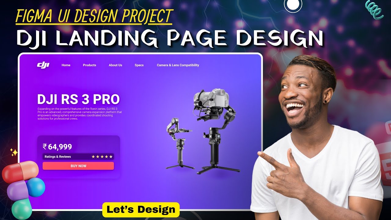DJI Landing Page Design Figma | Figma Responsive Web Design Tutorial | Figma Project | UI UX ...