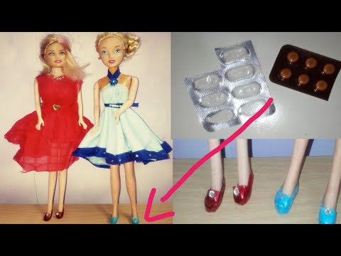 Crafts barbie shoe with waste