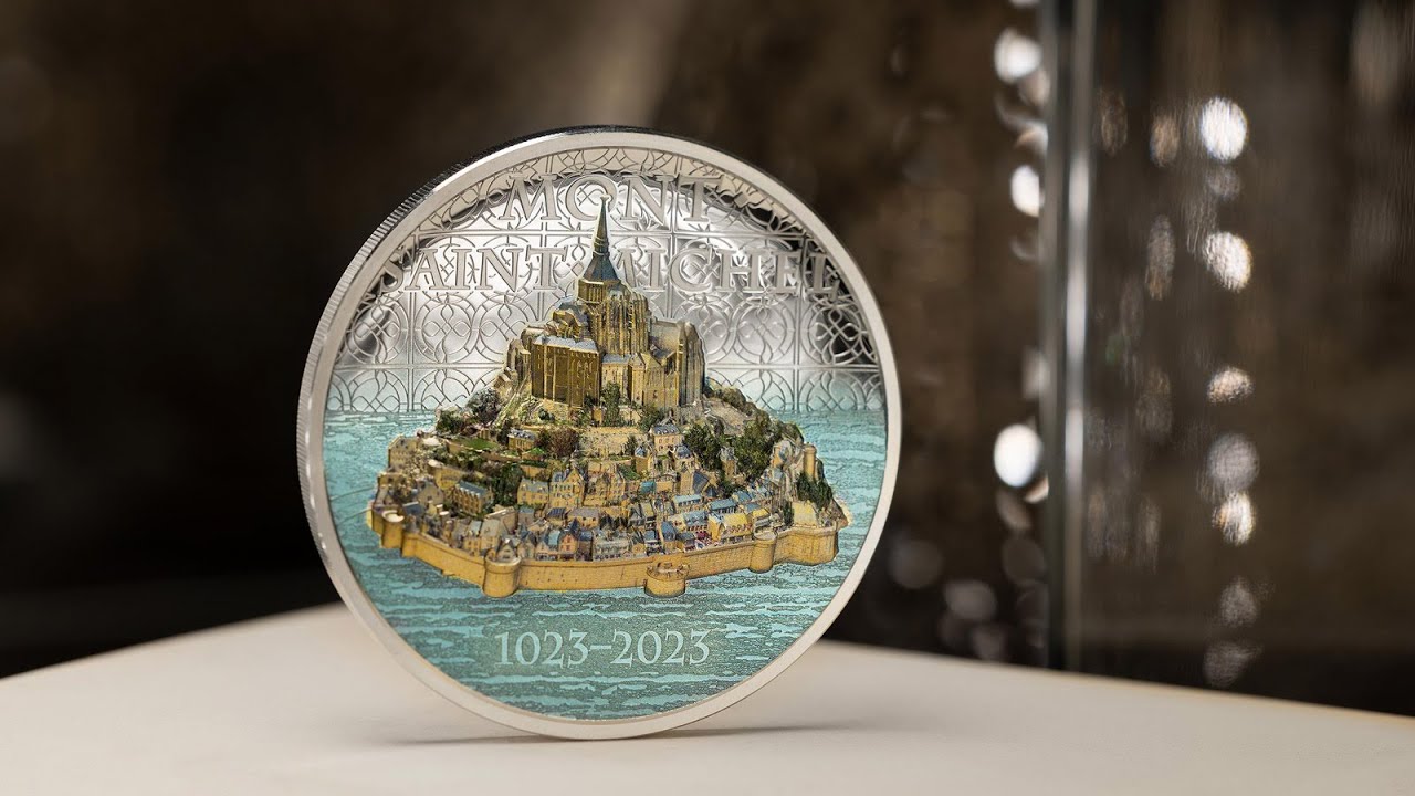 2023 Cook Islands Mont Saint Michel High Relief Silver Proof Coin - YouTube