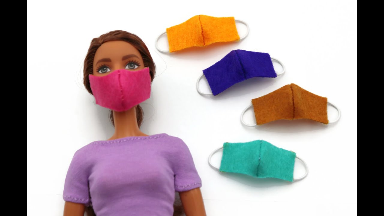 DIY Miniature Craft - Super Easy Face Mask for Dolls - YouTube
