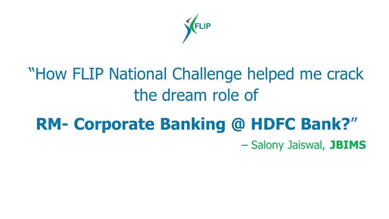 How FLIP National Challenge helped me crack the dream role of RM ...
