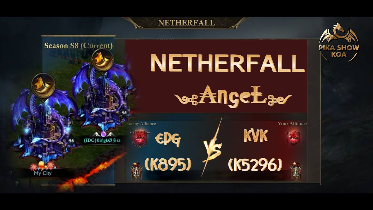 Netherfall•NS8•EDG(K895) VS KVK (K5296)•༺₳ngeⱠ༻•King Of Avalon - YouTube